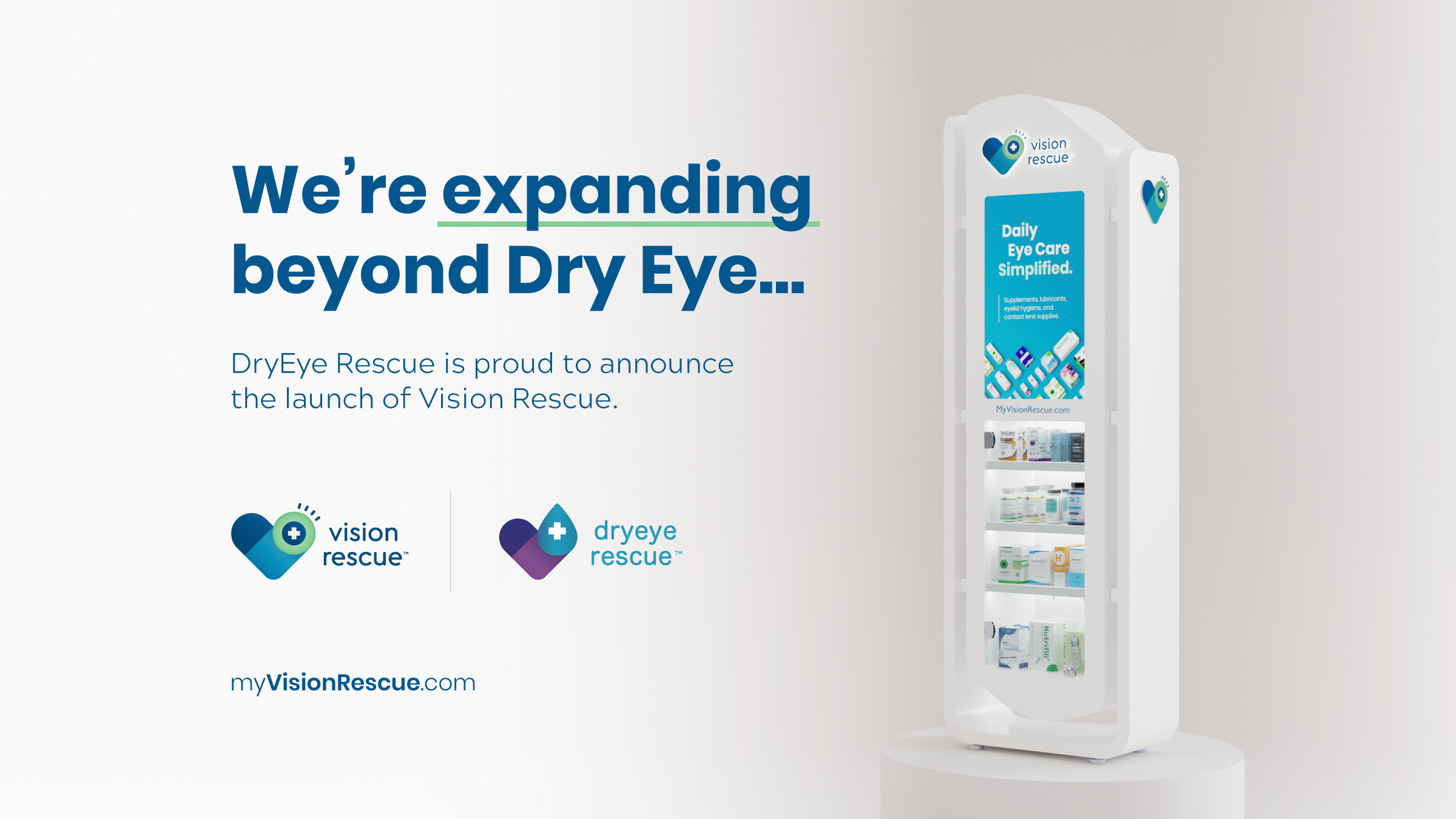 We're expanding beyond Dry Eye... Introducing Vision Rescue.